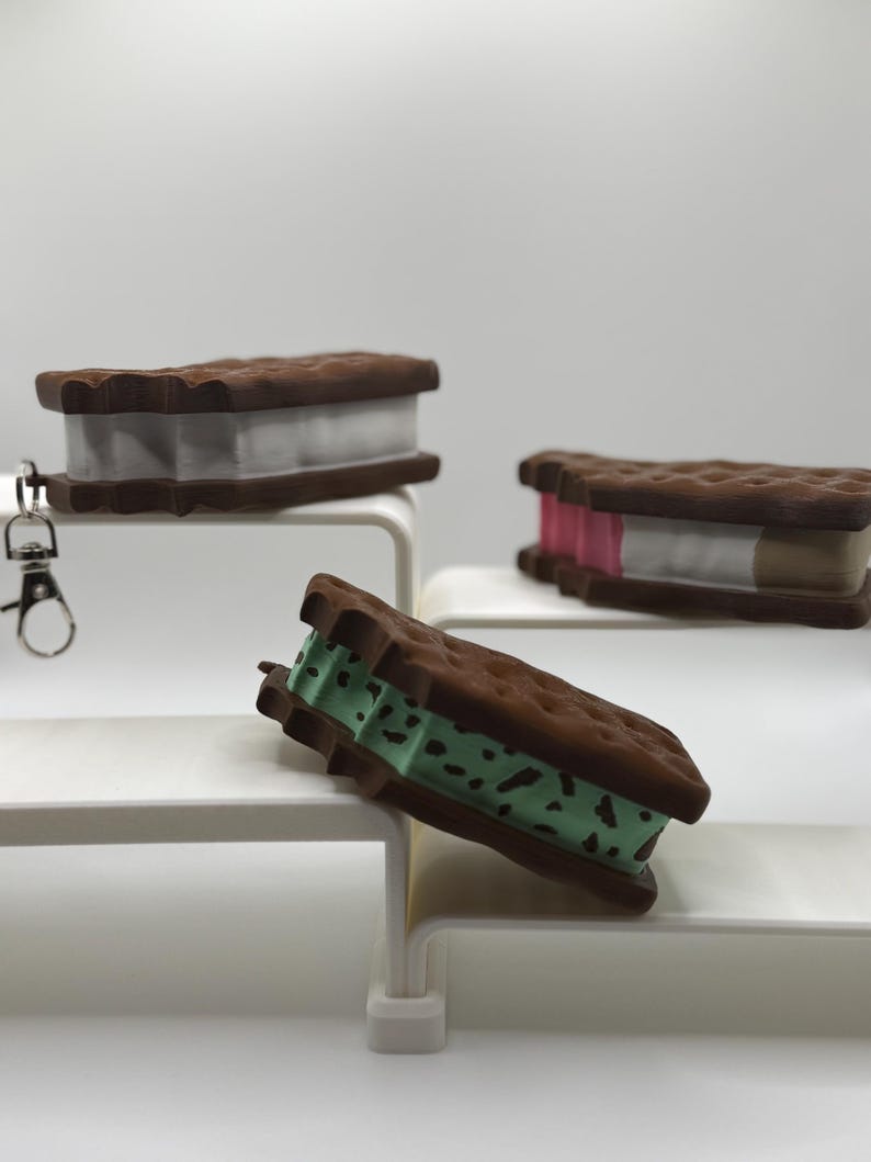 3D Printed Ice Cream Sandwich Fidget Clicker Keychain - Etsy