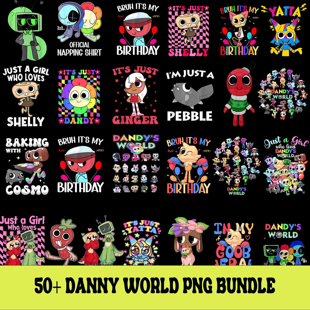 50+ Danny World PNG Bundle, Funny Dandy’s World Parody Cartoon Png ...