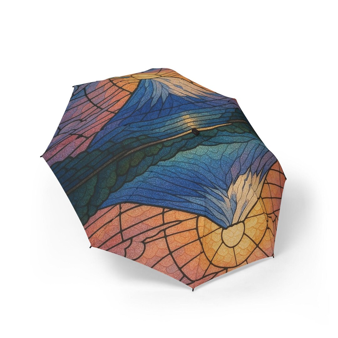 Umbrella, Mount Fuji Japanese Symbol, Compact Travel Parasol, Rain Sun ...