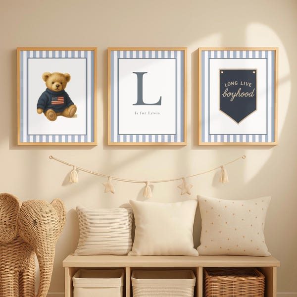 Baby Boy Nursery Decor - Etsy