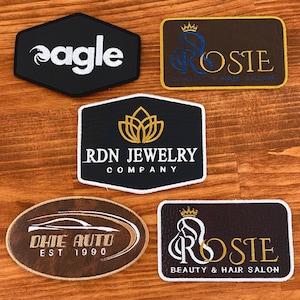 Custom Embroidered Leather Patch – Personalized Logo Patch, Iron On ...