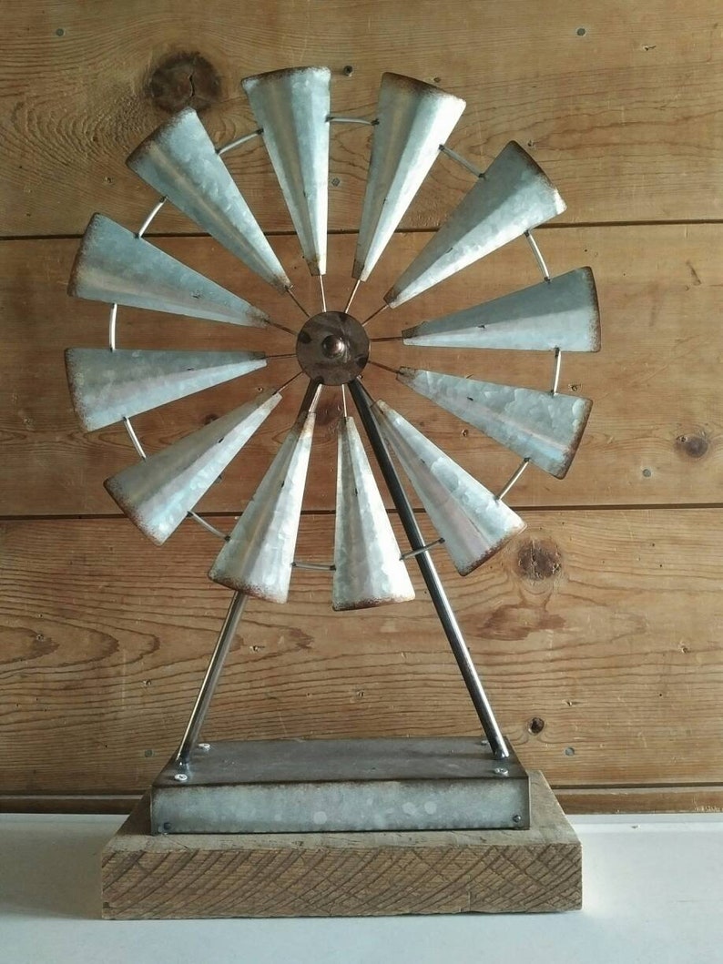 Galvanized Windmill Large Tabletop Windmill Barn Wedding Decor ...