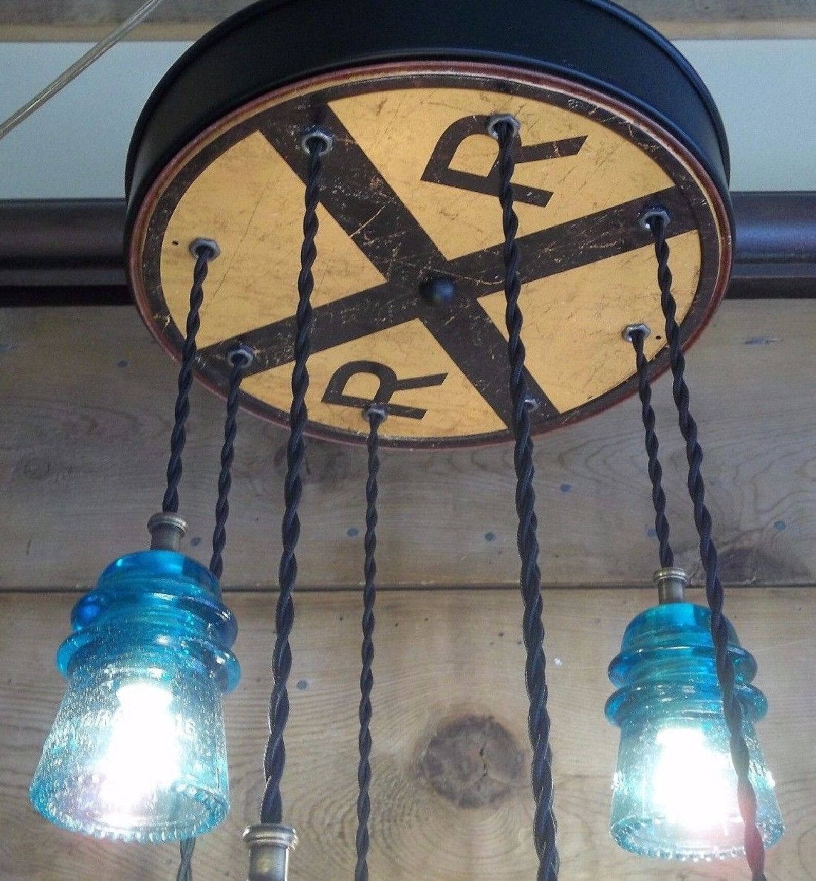 Glass Insulator Light Fixture-railroad Light Train Light - Etsy