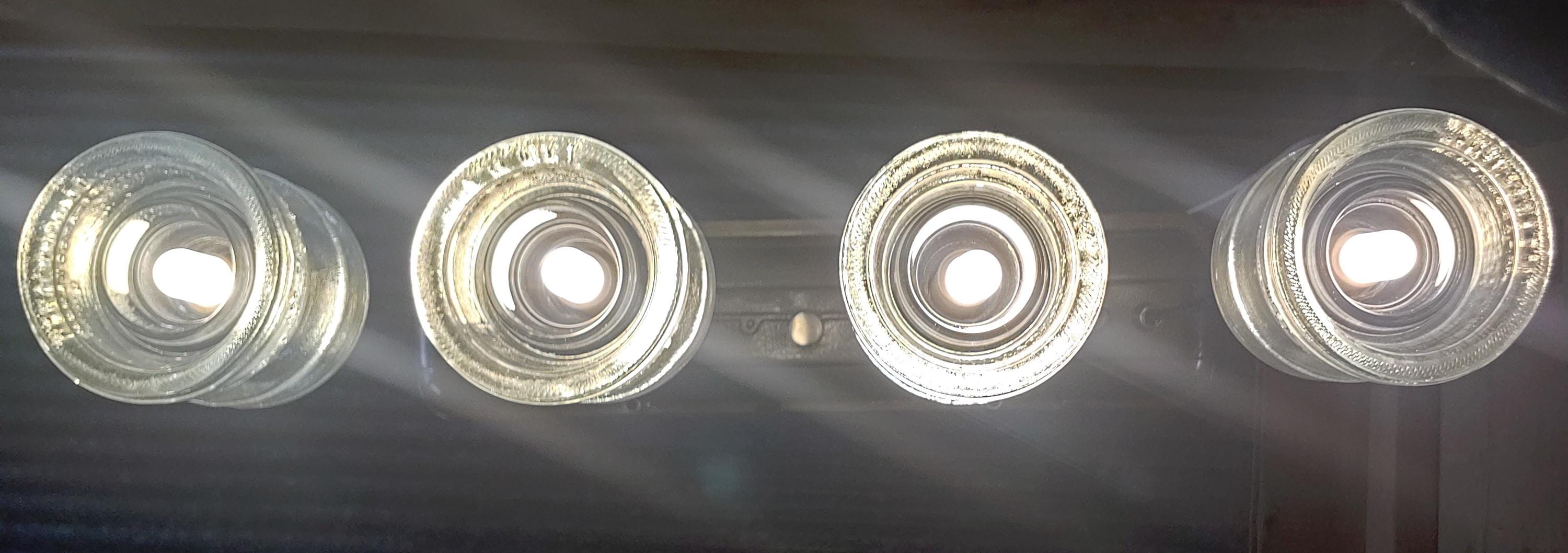 Vintage CHEVROLET Valve Cover Light Fixture W/ 4 Authentic Glass ...