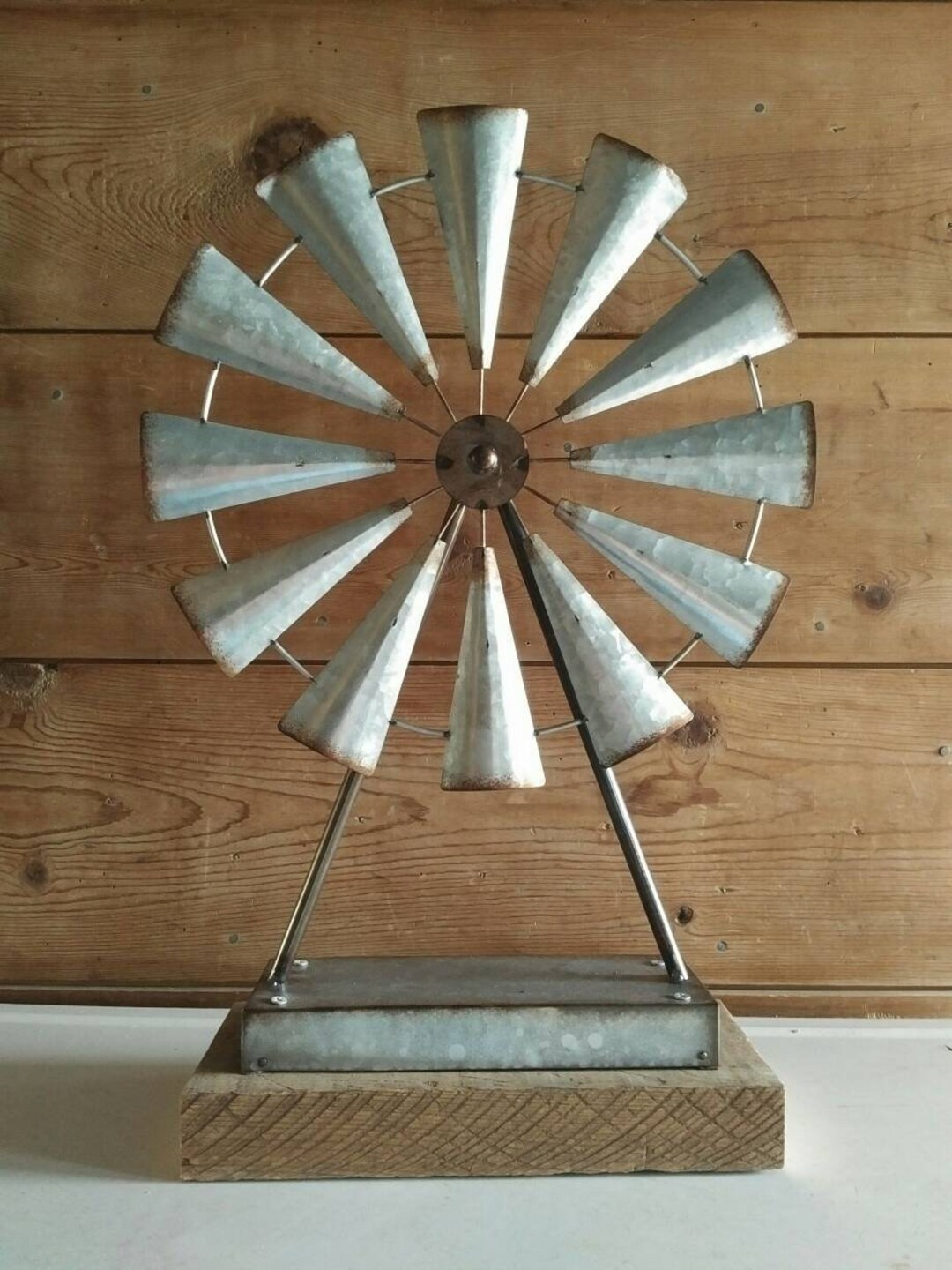 Galvanized Windmill Large Tabletop Windmill Barn Wedding Decor ...