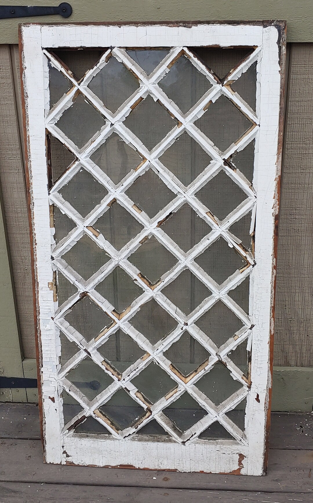 Vintage Farmhouse Window Sash Antique Transom Window Heavy Wood W/45 ...