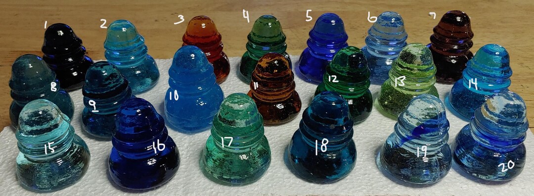Miniature Glass Insulator Replica: Hand-poured Glass Insulator ...