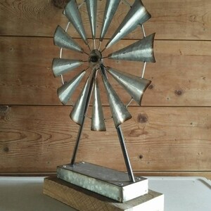 Galvanized Windmill Large Tabletop Windmill Barn Wedding Decor ...