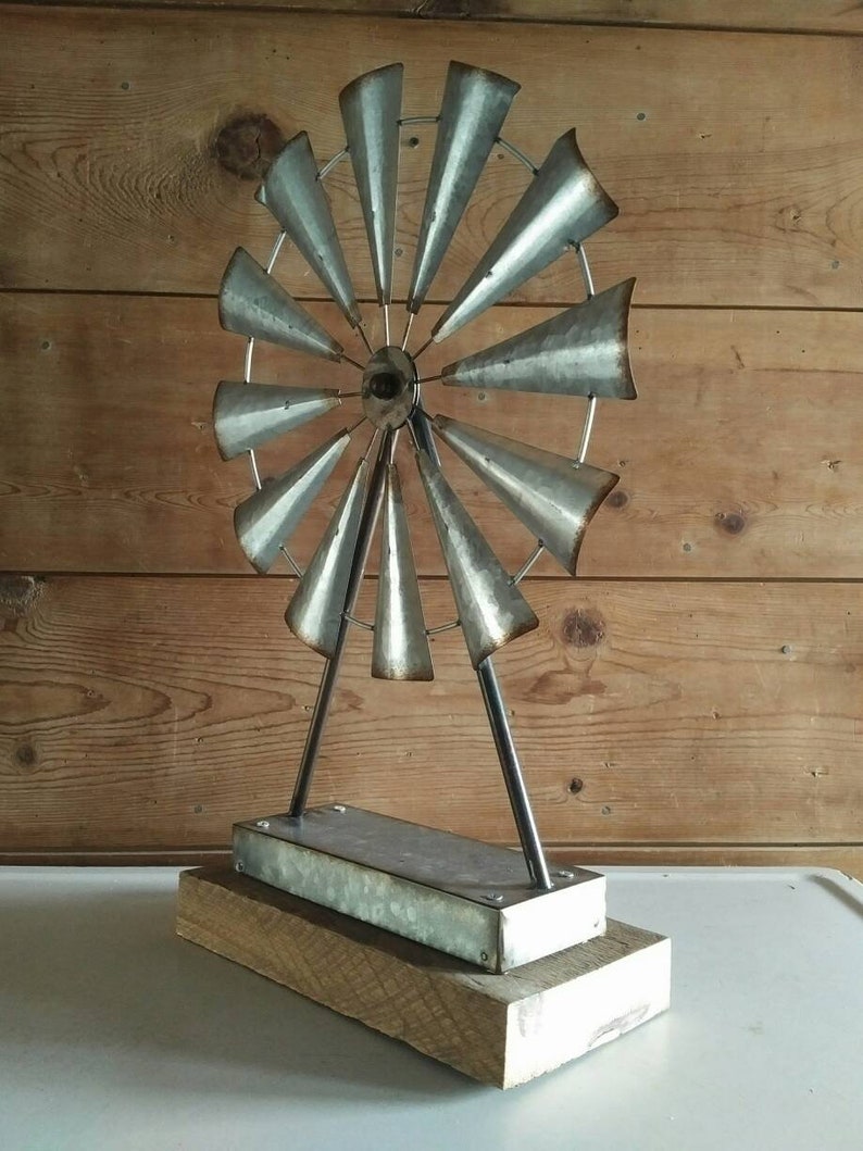 Galvanized Windmill Large Tabletop Windmill Barn Wedding Decor ...