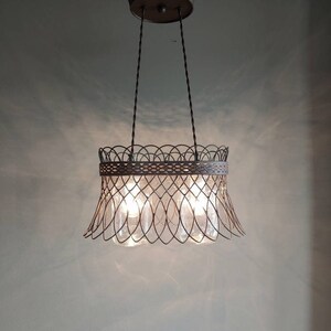 Basket Light Fixture Country Farmhouse Basket Chandelier Primitive ...