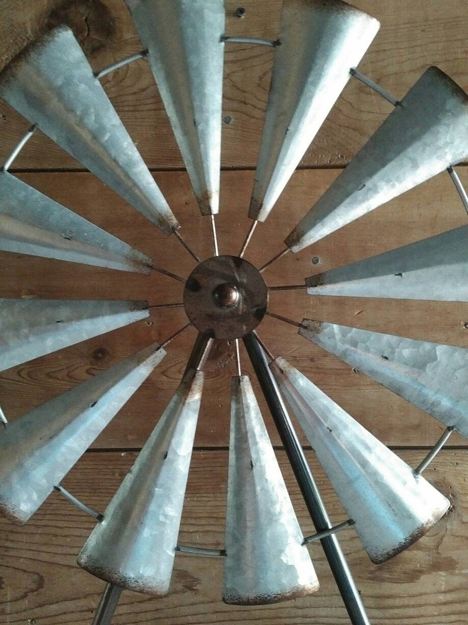 Galvanized Windmill Large Tabletop Windmill Barn Wedding Decor ...