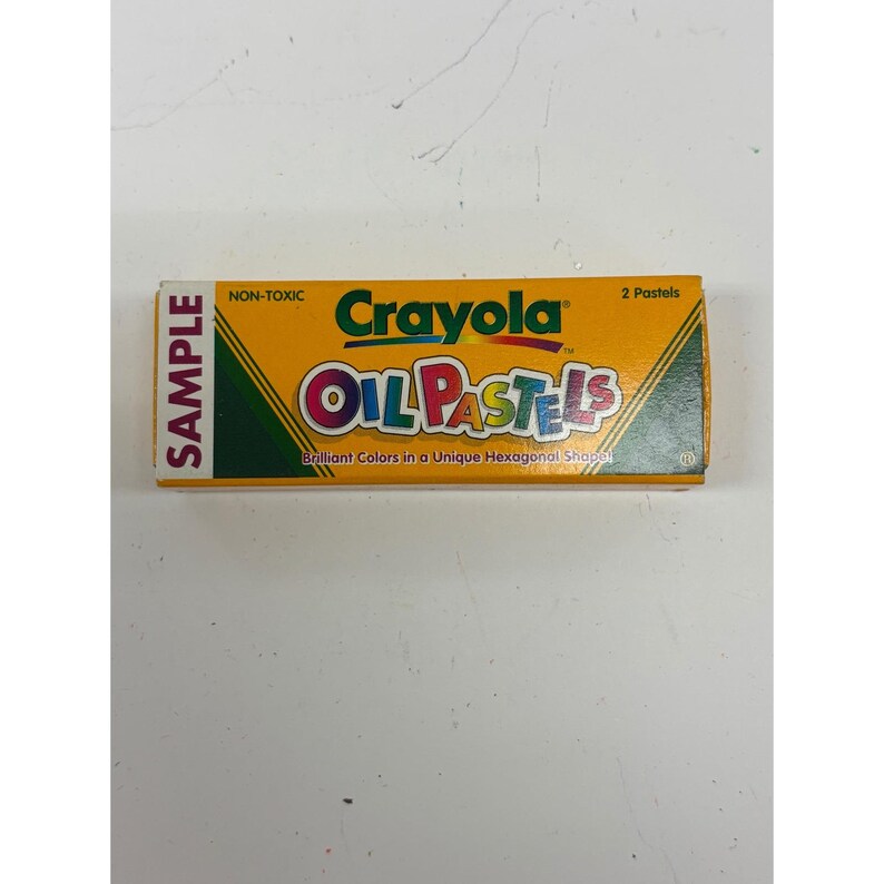 Vintage Crayola Oil Pastels Sample Size - Blue Yellow - Art Supplies ...