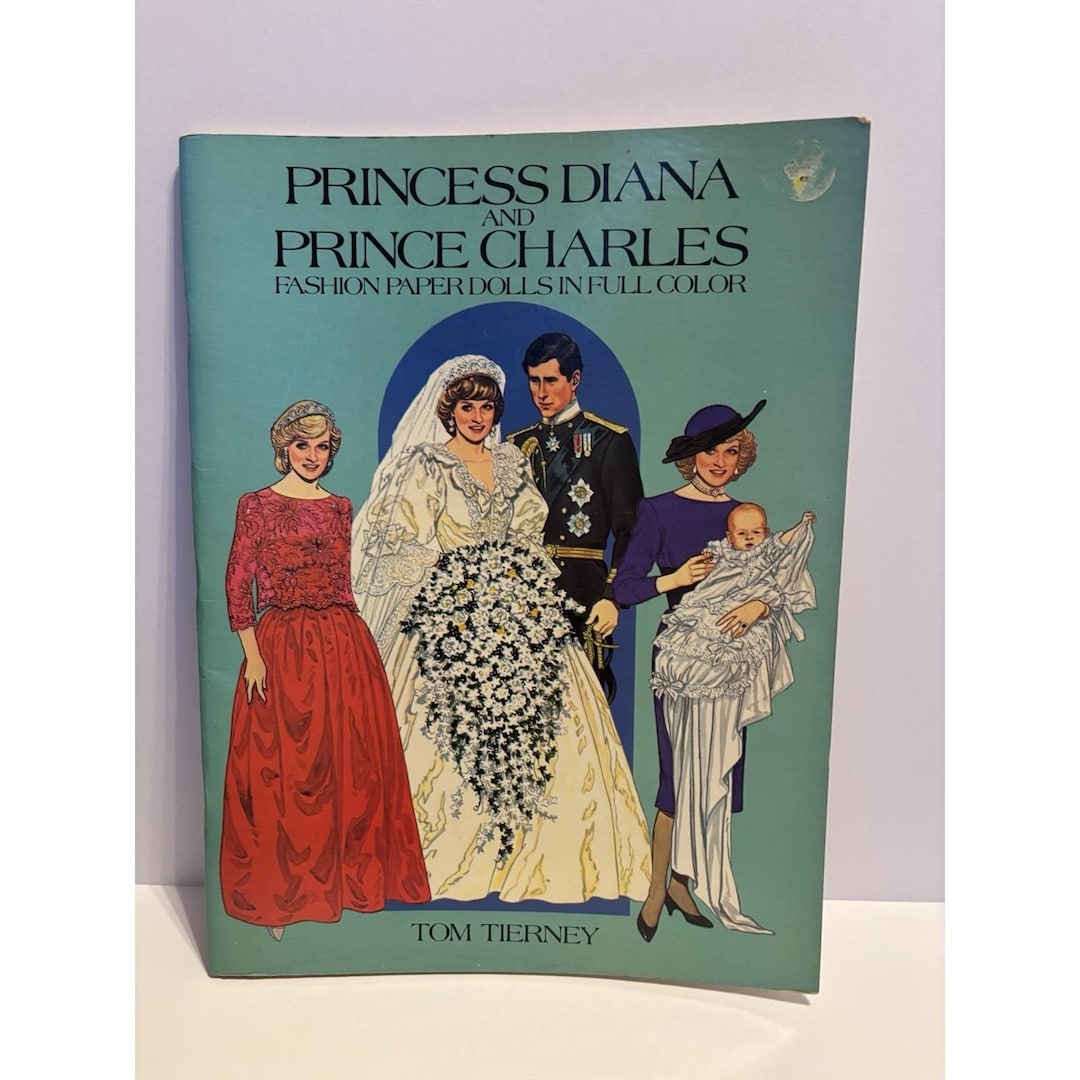 Vintage 1985 Princess Diana and Prince Charles Paper Doll Book Tom ...