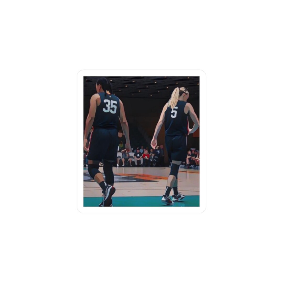 UCONN Basketball Sticker, Paige Bueckers, Azzi Fudd Decal, Sports Fan ...