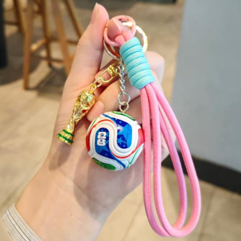 FIFA World Cup 2026 Keychain, Trionda Ball, Golden Trophy, Soccer Lover ...