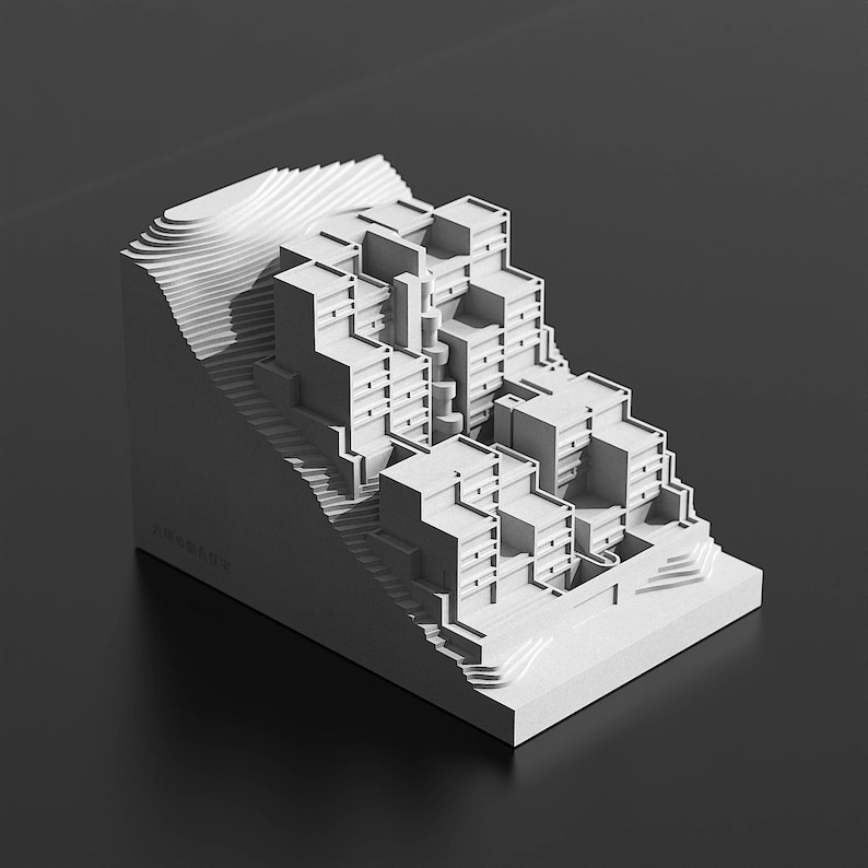 Rokko Housing Cement Model – Tadao Ando Inspired Desk Decor - Etsy
