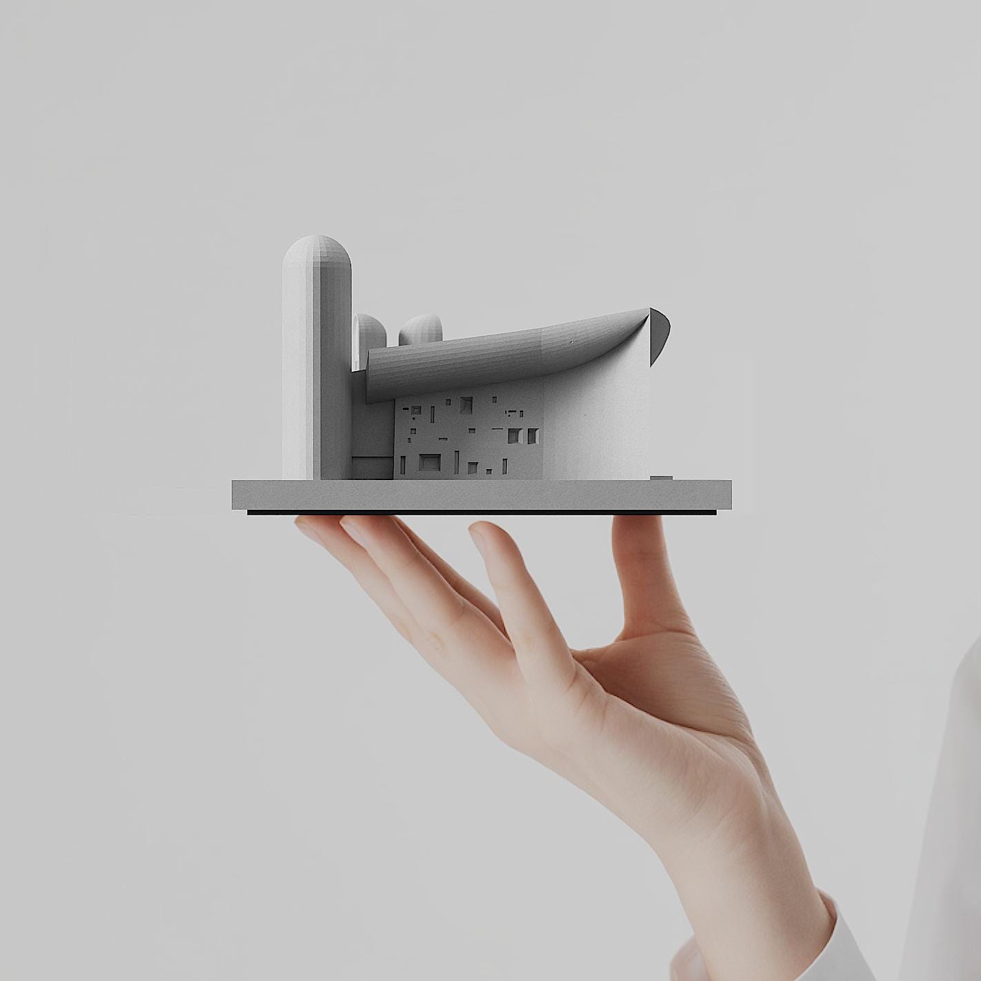 Ronchamp Chapel Model: Le Corbusier Cement Architecture Sculpture - Etsy
