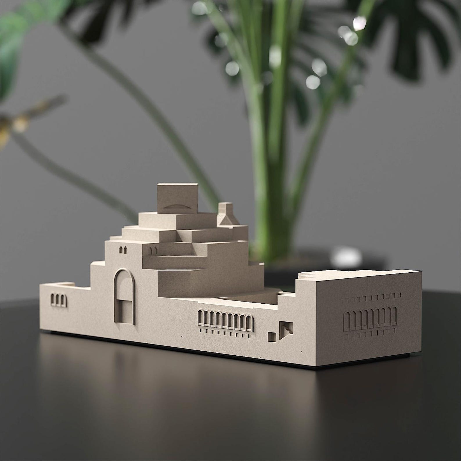 Museum of Islamic Art Doha Sculpture: Minimalist Concrete Architectural ...