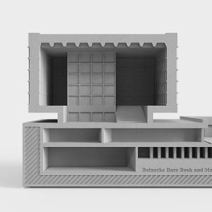 Beinecke Library Statue Figurine – Modern Architectural Concrete Desk ...