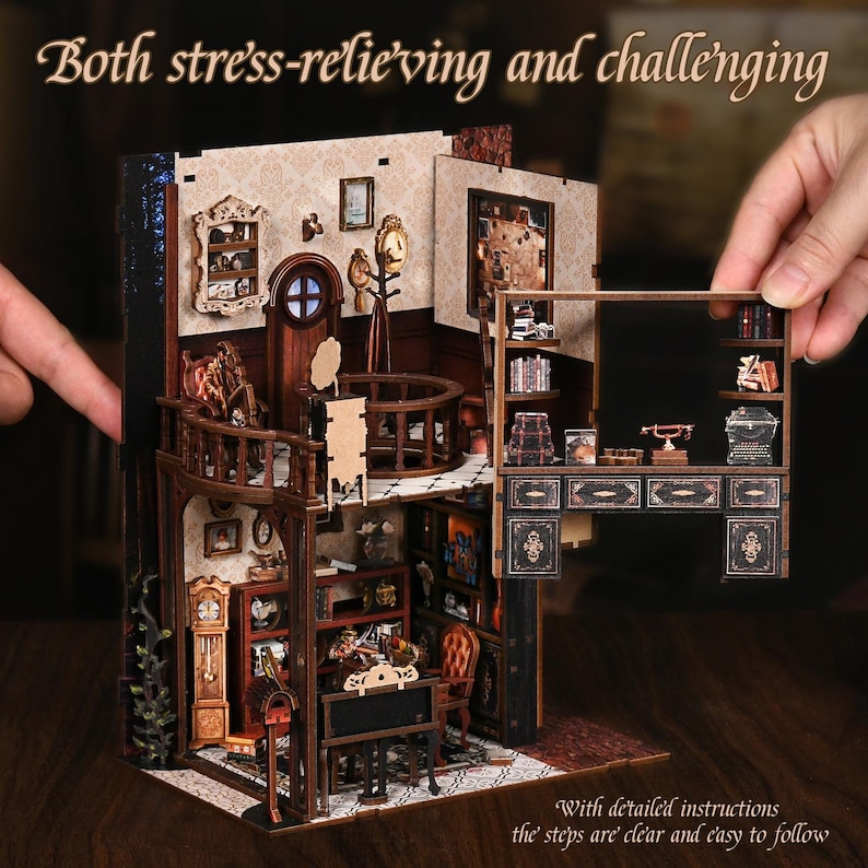 Dark Box Mystery Case DIY Book Nook Kit – Detective Nook With Lighting ...