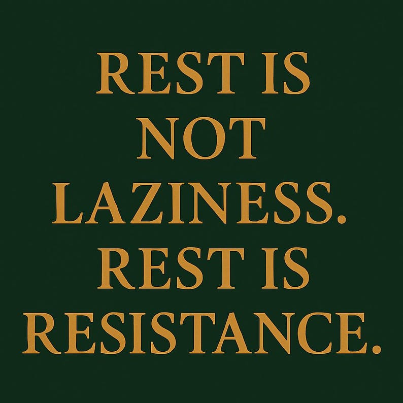 Rest is Resistance Quote Print • Bold Self-care Wall Art • Burnout ...