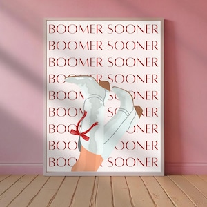 Boomer Sooner OU Boots Wall Art | Retro Cowgirl Boots Digital Print ...