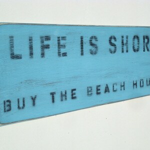 Life is Short Sign Buy the Beach House Wood Wall Art - Etsy