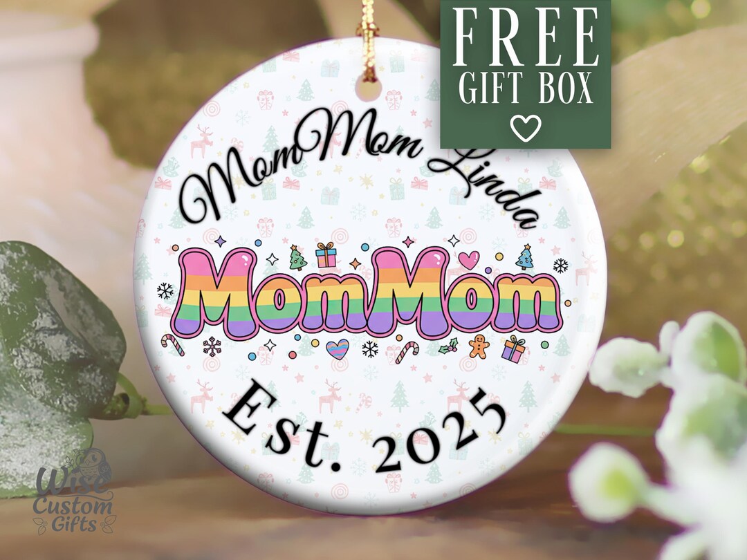 Personalized Mommom Ornament, Custom Mommom Christmas Ornament for New ...