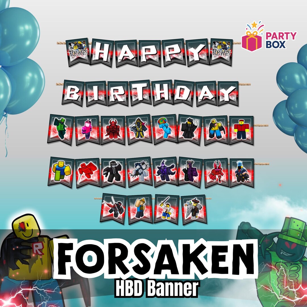 Forsaken Happy Birthday Banner | Printable Party Decoration | Instant ...