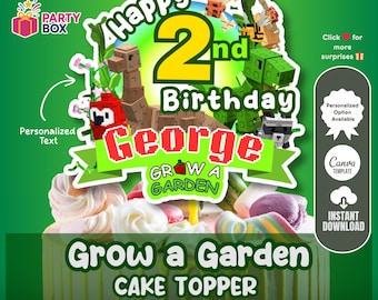 Editable Grow a Garden Birthday Invitation, Party Kit Decor ...