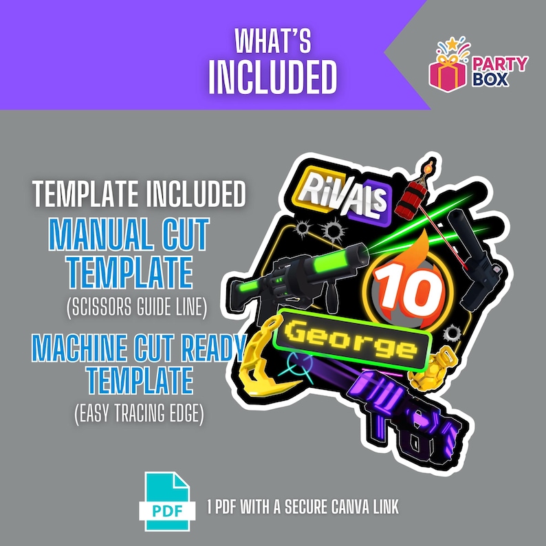 Roblox Rivals Cake Topper | Gamer Birthday Party, Blaster Theme (canva ...