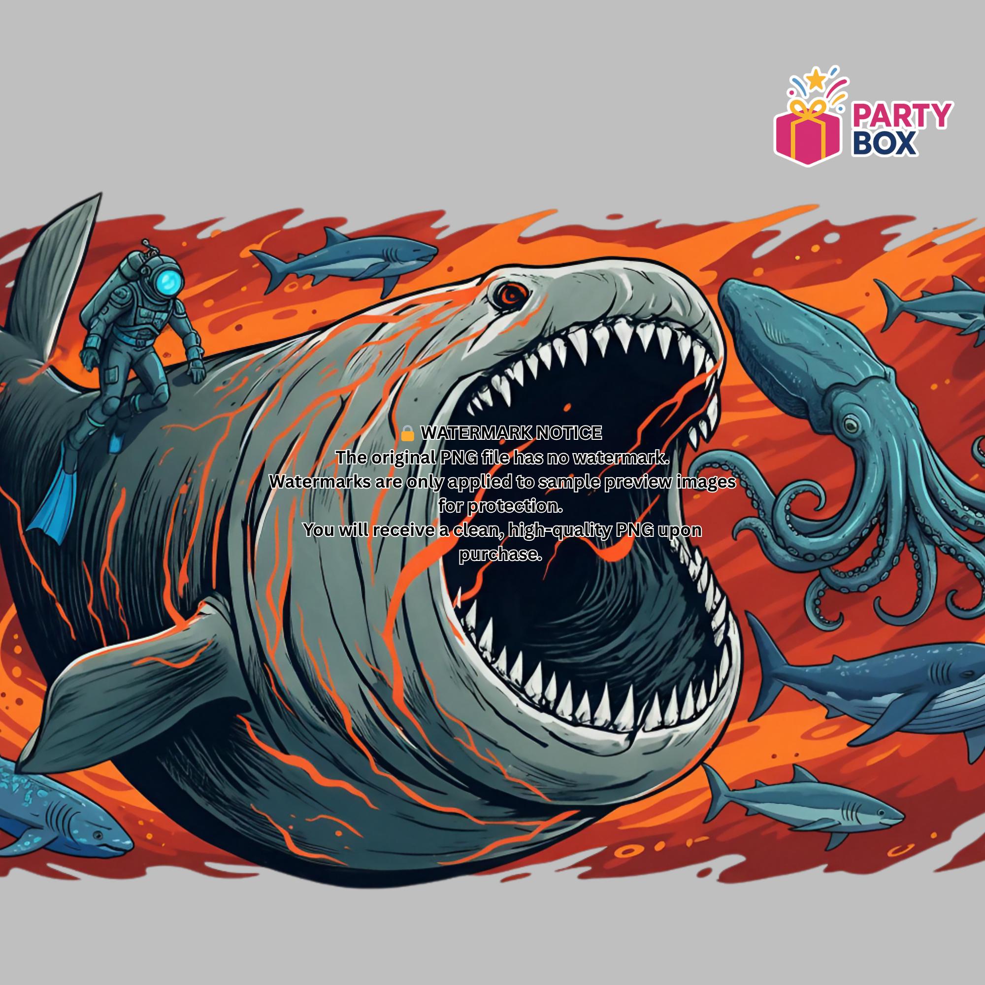 The Bloop PNG Bundle: Mythical Sea Creature Digital Art (4000x4000px ...