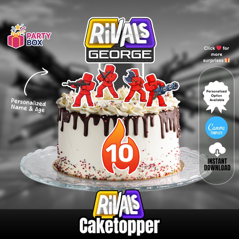 Rivals Cake Topper - Etsy