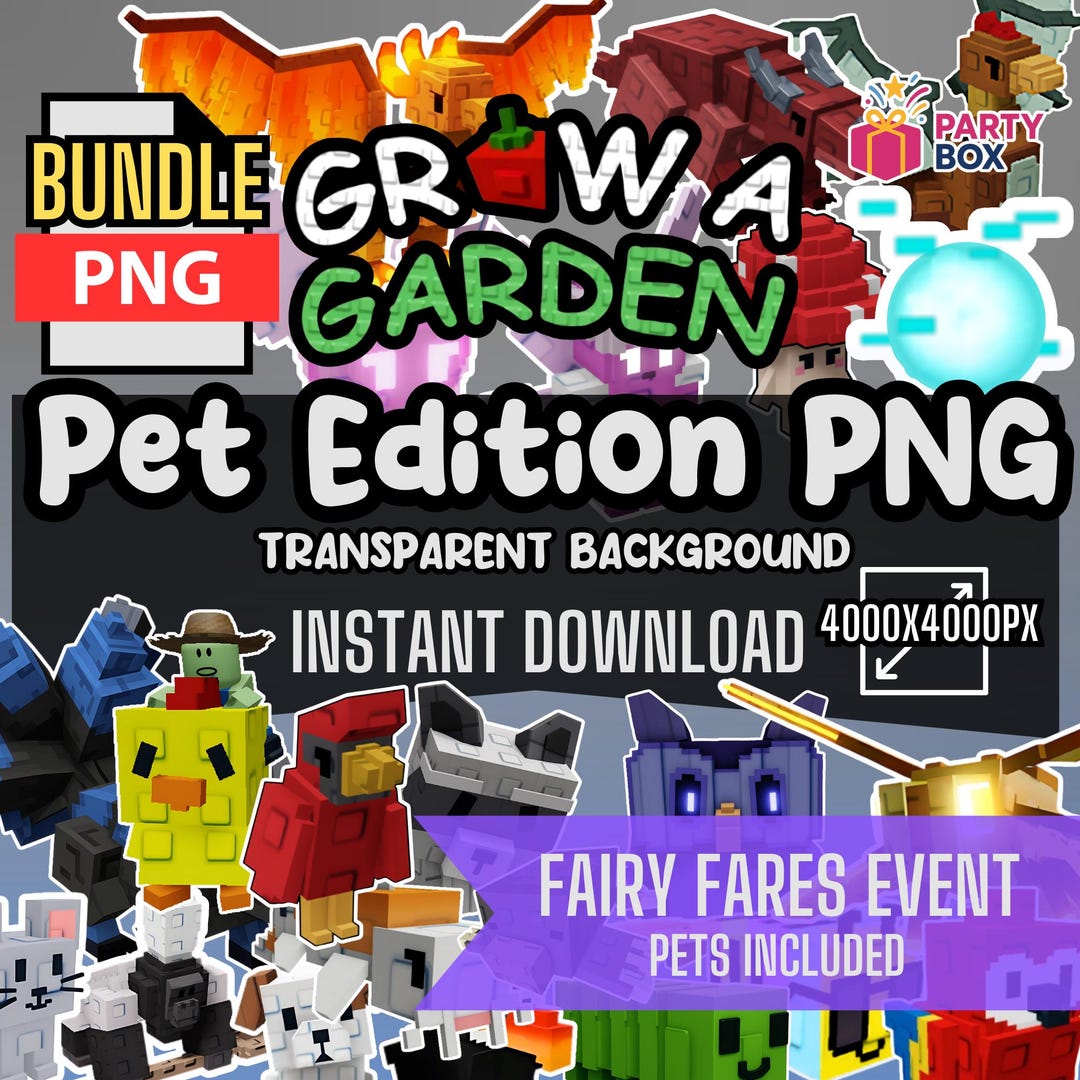 Grow a Garden Updated Fairy Fares Event– Pet Edition PNG Clipart - Etsy