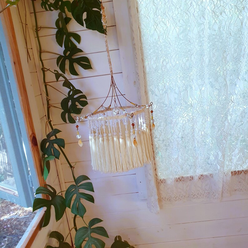 Cottagecore Decor Crystal Chandelier Ornament, Coquette Room Styling ...