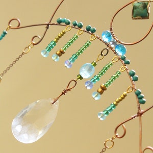 Home Protection Amulet, Wire Sun Catcher, Beaded Wall Decor ...