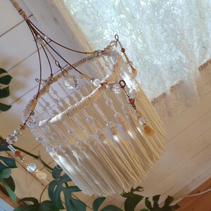 Cottagecore Decor Crystal Chandelier Ornament, Coquette Room Styling ...