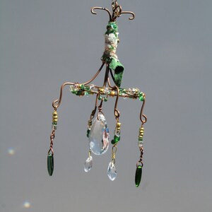 Whimsical Car Crystal Suncatcher, Cottagecore Art Chandelier, Rearview ...