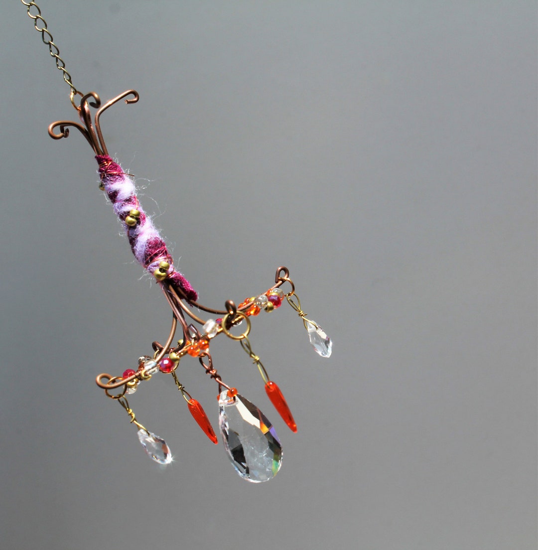 Mini Hanging Crystal Chandelier, Dollhouse Inspired Suncatcher Charm ...