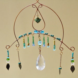 Home Protection Amulet, Wire Sun Catcher, Beaded Wall Decor ...