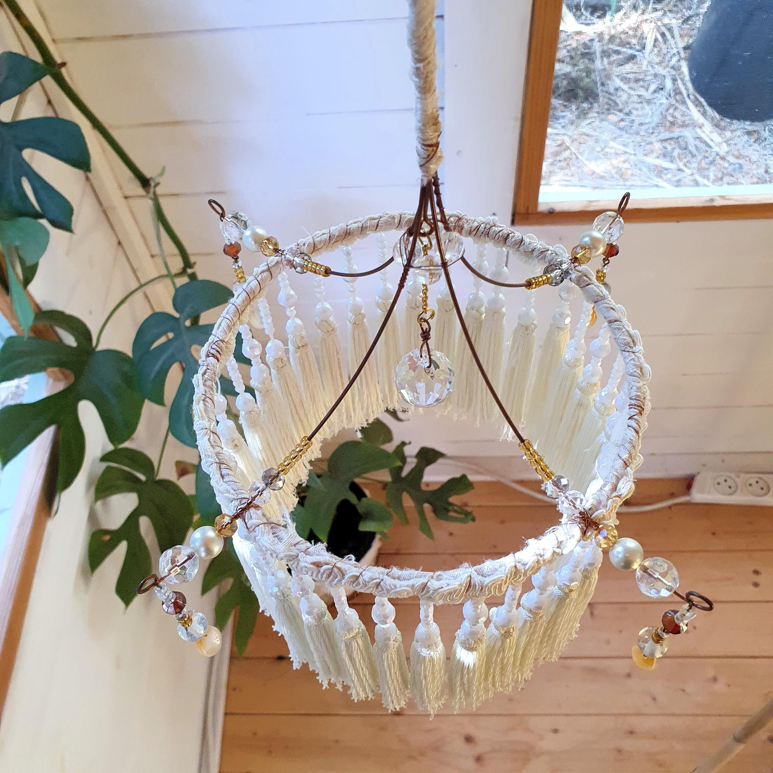 Cottagecore Decor Crystal Chandelier Ornament, Coquette Room Styling ...