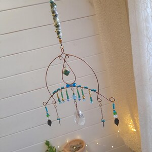 Home Protection Amulet, Wire Sun Catcher, Beaded Wall Decor ...