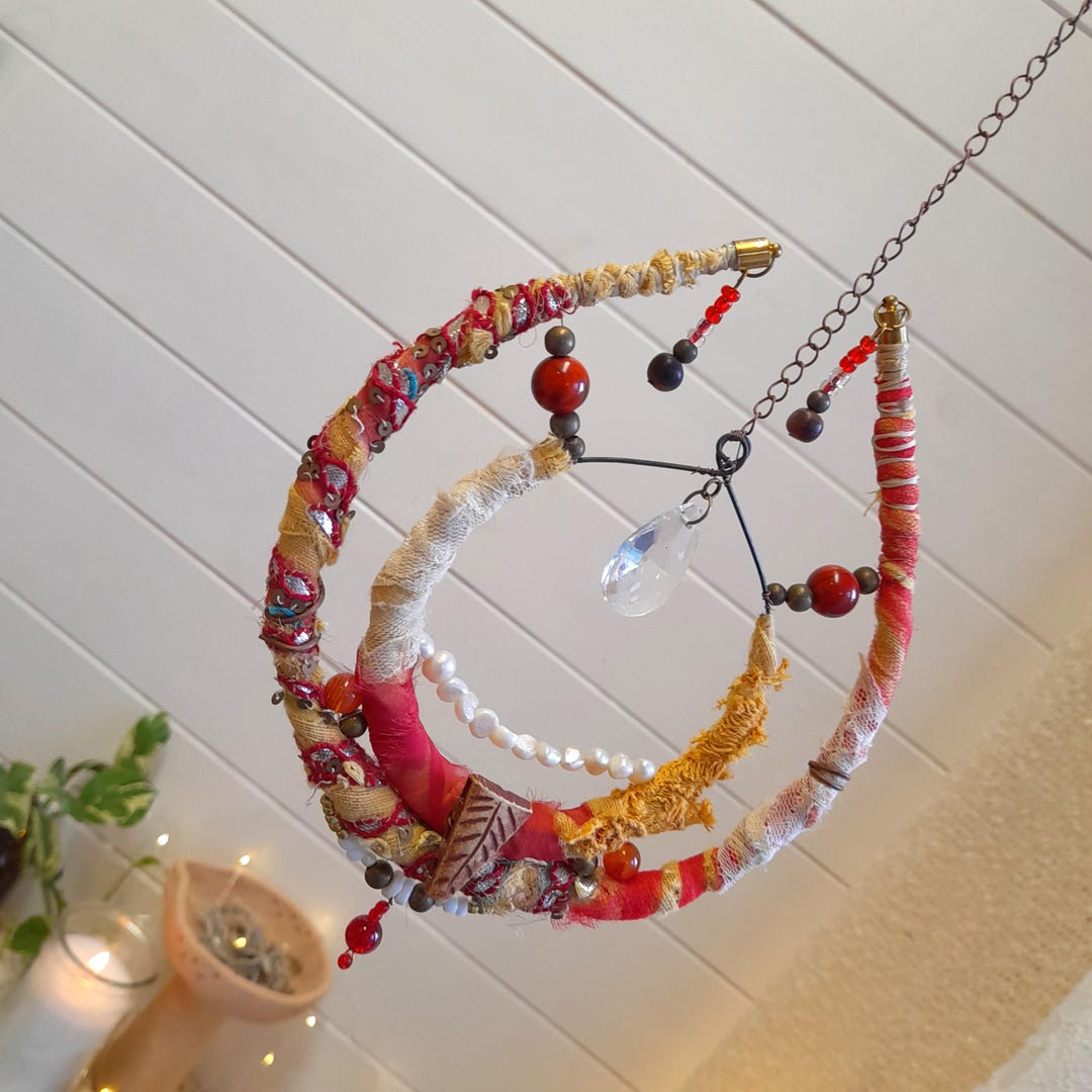 Front Door Hanger Good Luck Amulet, Home Protection Crystal Suncatcher ...