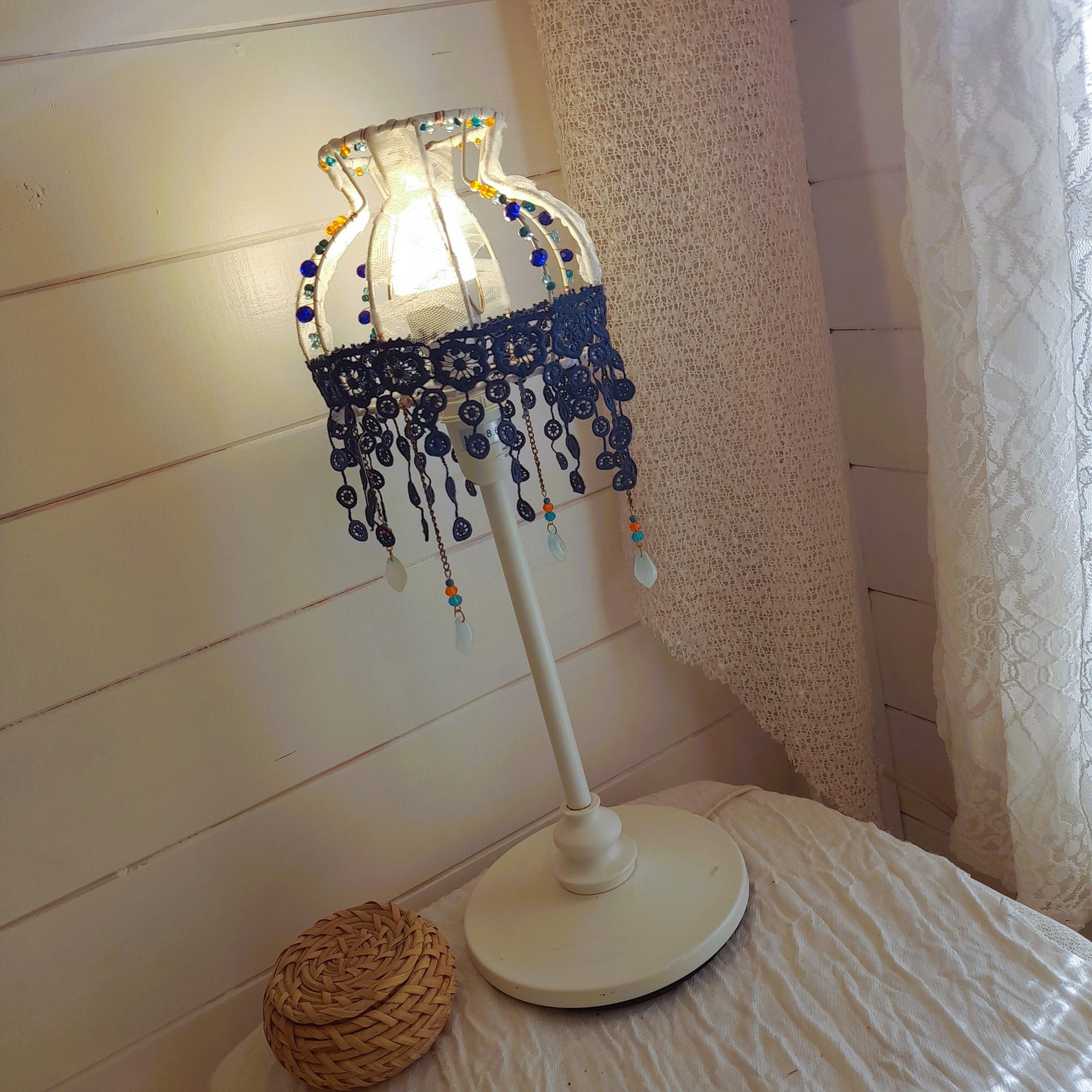 Bedside Table Boho Lamp Shade, Bohemian Atmosphere Desk Lamp for ...