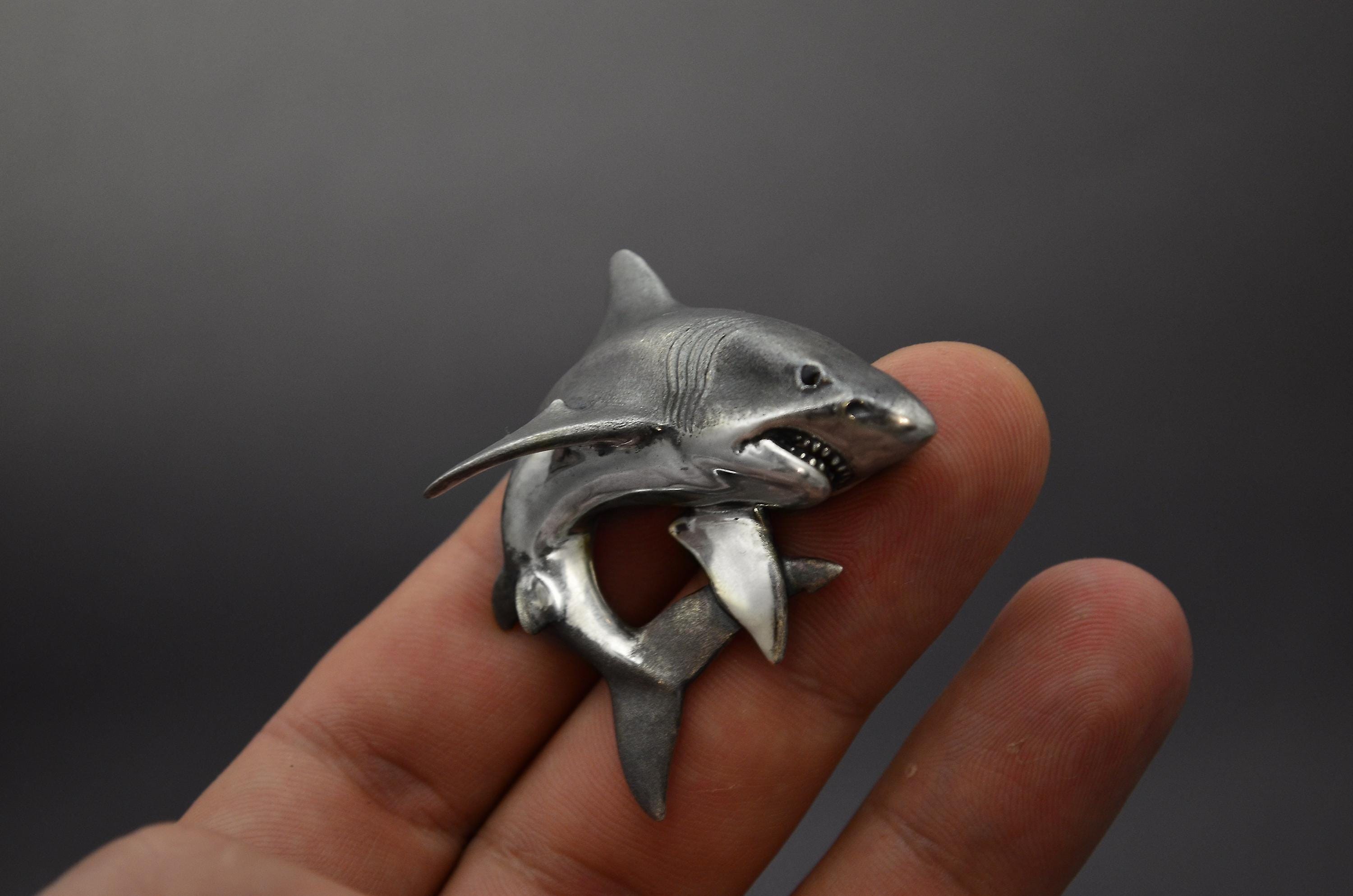 Great White Shark Pendant ,handmade Ocean Jewelry, Shark Necklace Gift ...