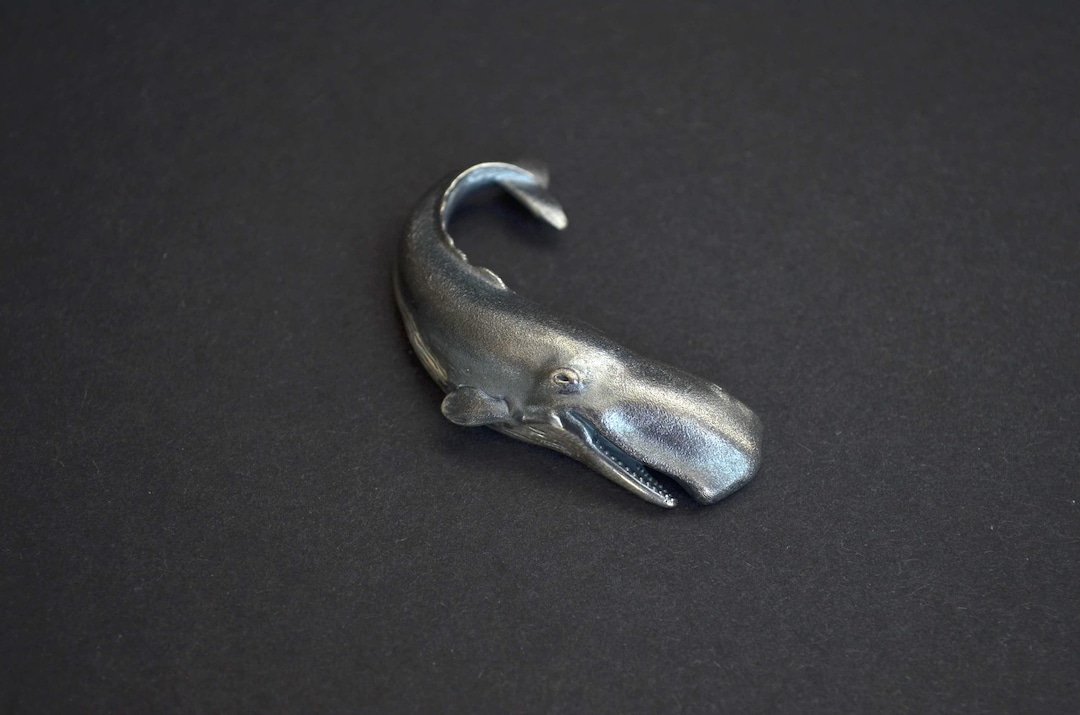 Sterling Silver Sperm Whale Pendant: Sea Life Jewelry - Etsy