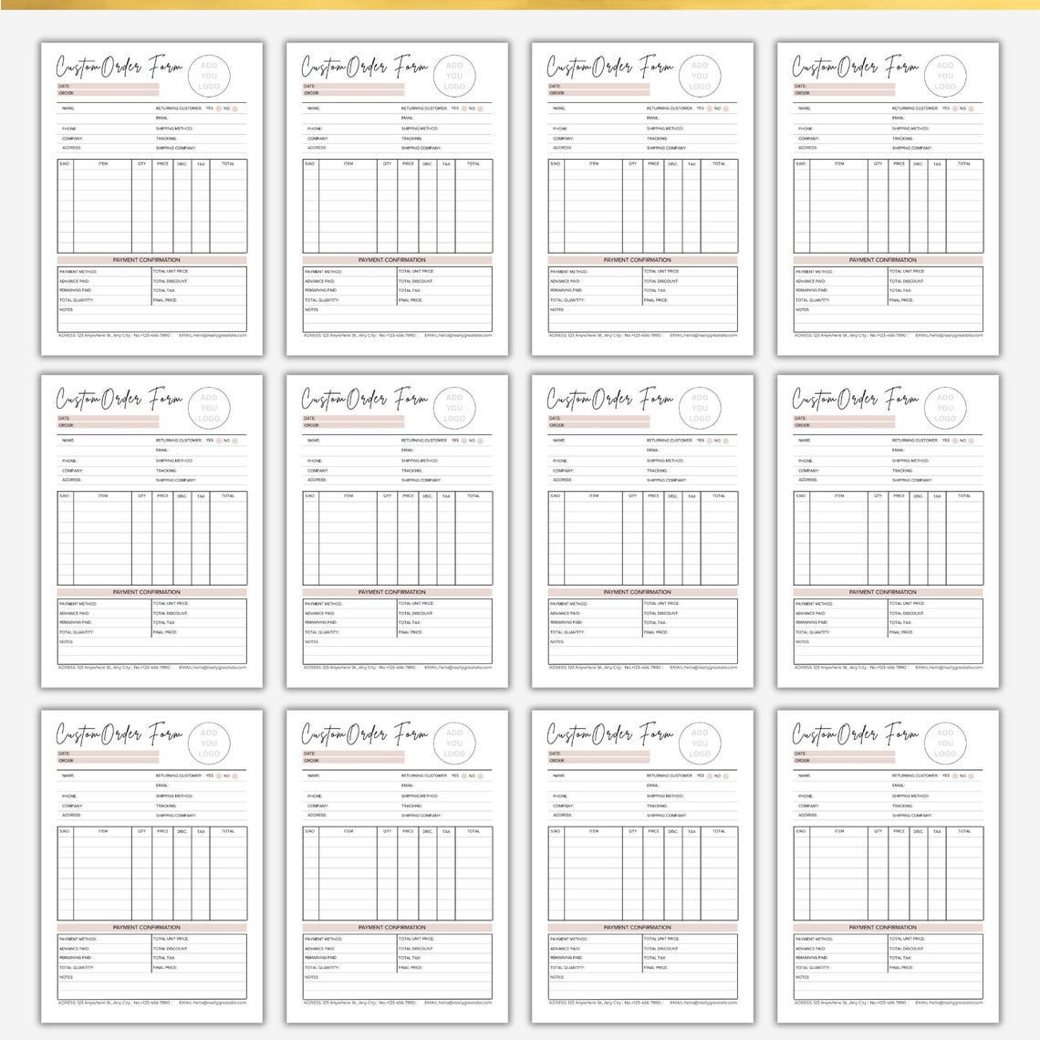 Editable Order Form, Crafter Order Form Template, Etsy Shop Craft ...