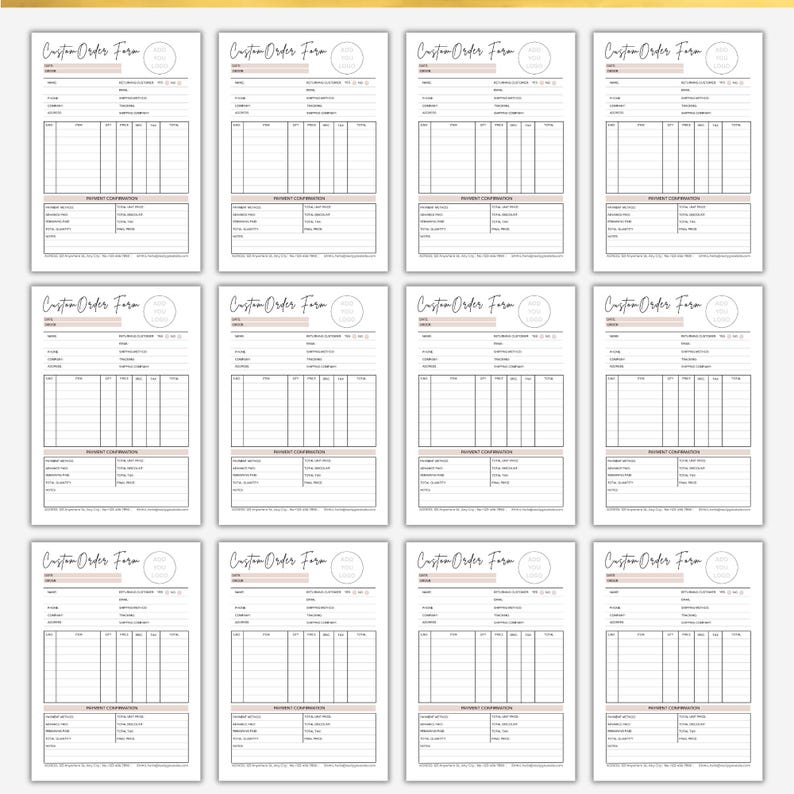 Editable Order Form, Crafter Order Form Template, Etsy Shop Craft ...