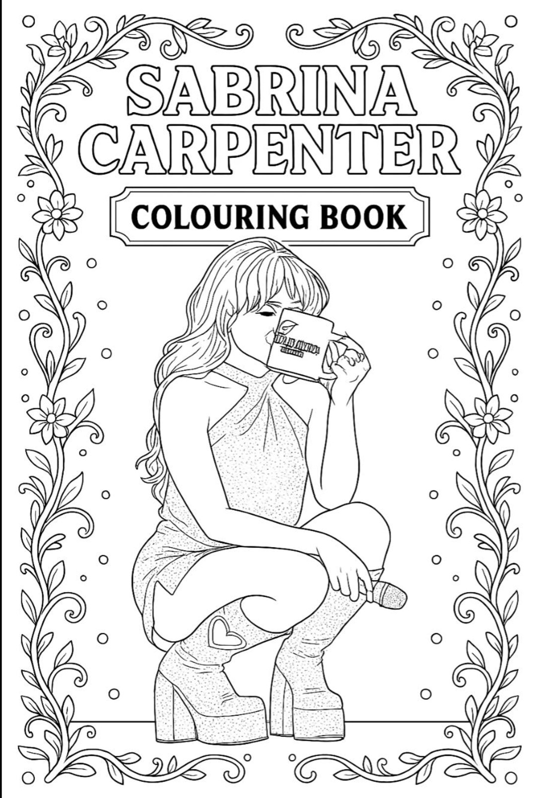 Sabrina Carpenter Coloring Book: Pop Star Inspired Art (printable PDF ...