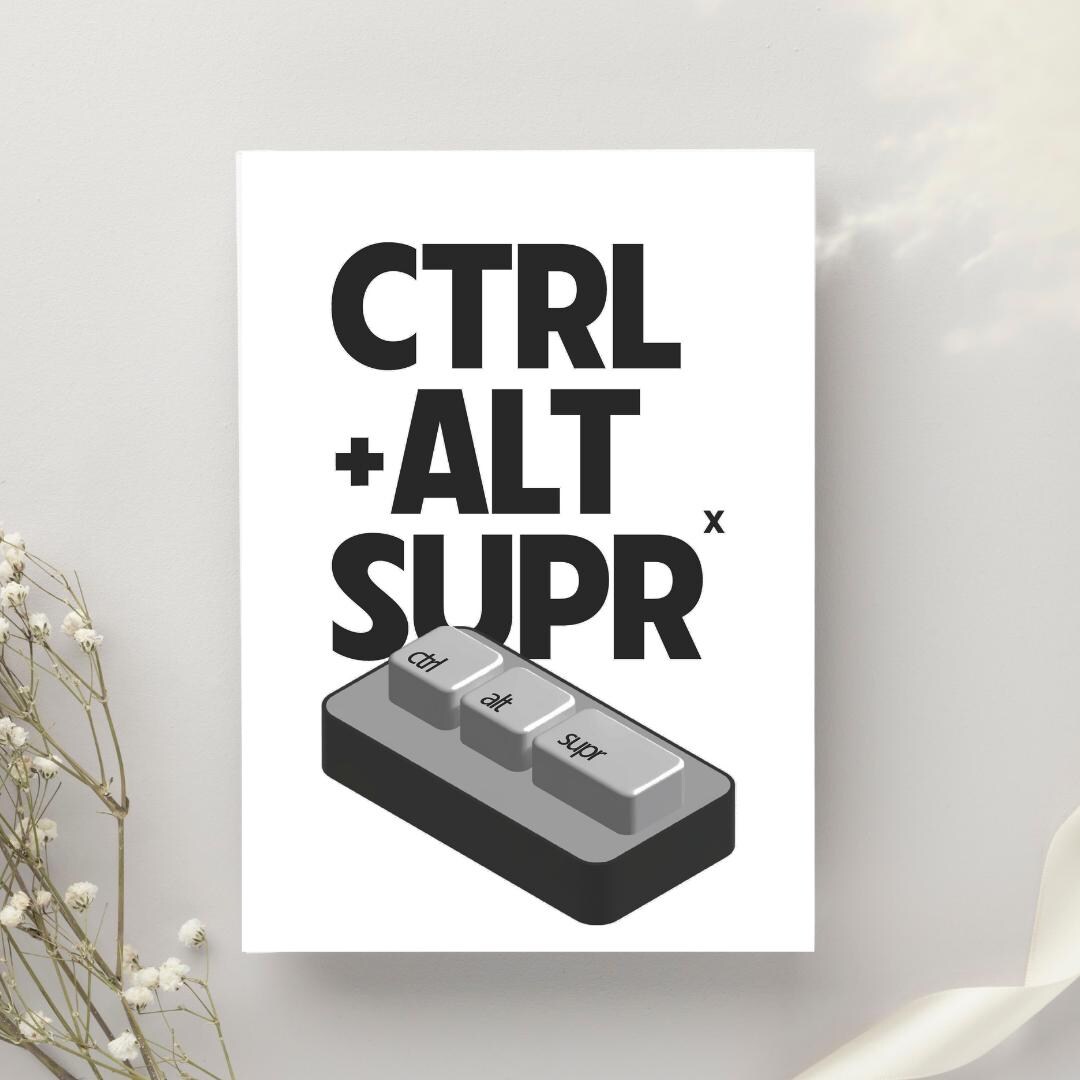 CTRL ALT DEL Digital Poster – Geek Wall Art Download, Modern Office ...